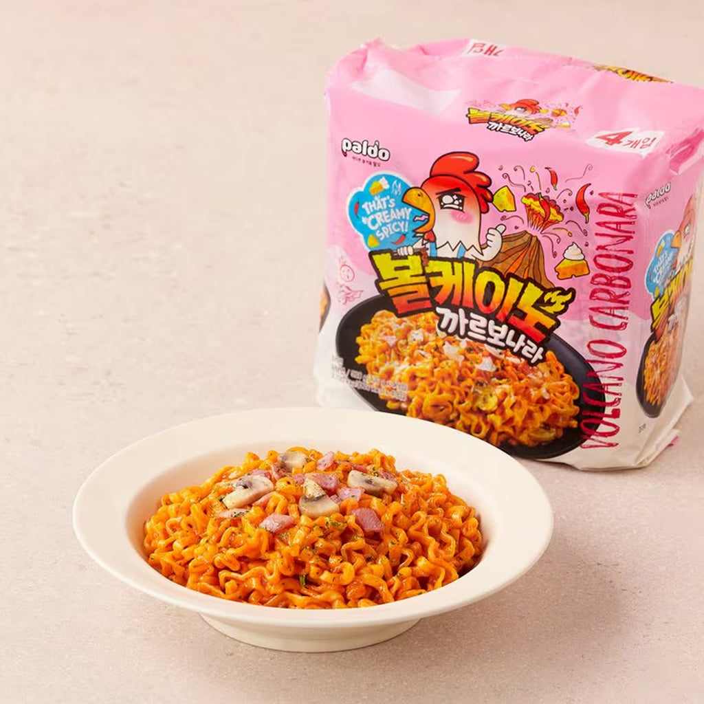 Volcano Carbonara Ramen 130G [Paldo]– ACEMARTmall PARIS