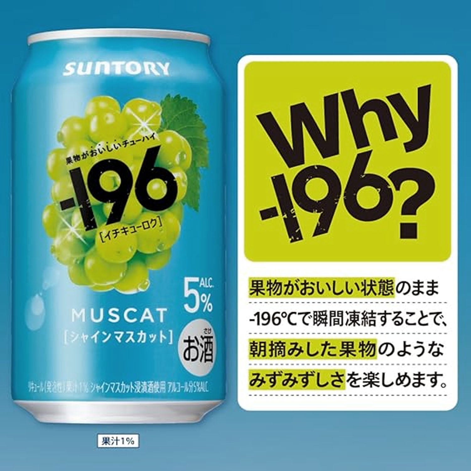 -196 Raisin Shine Muscat (5 % Alc.) 350ml [Suntory]– ACEMARTmall PARIS
