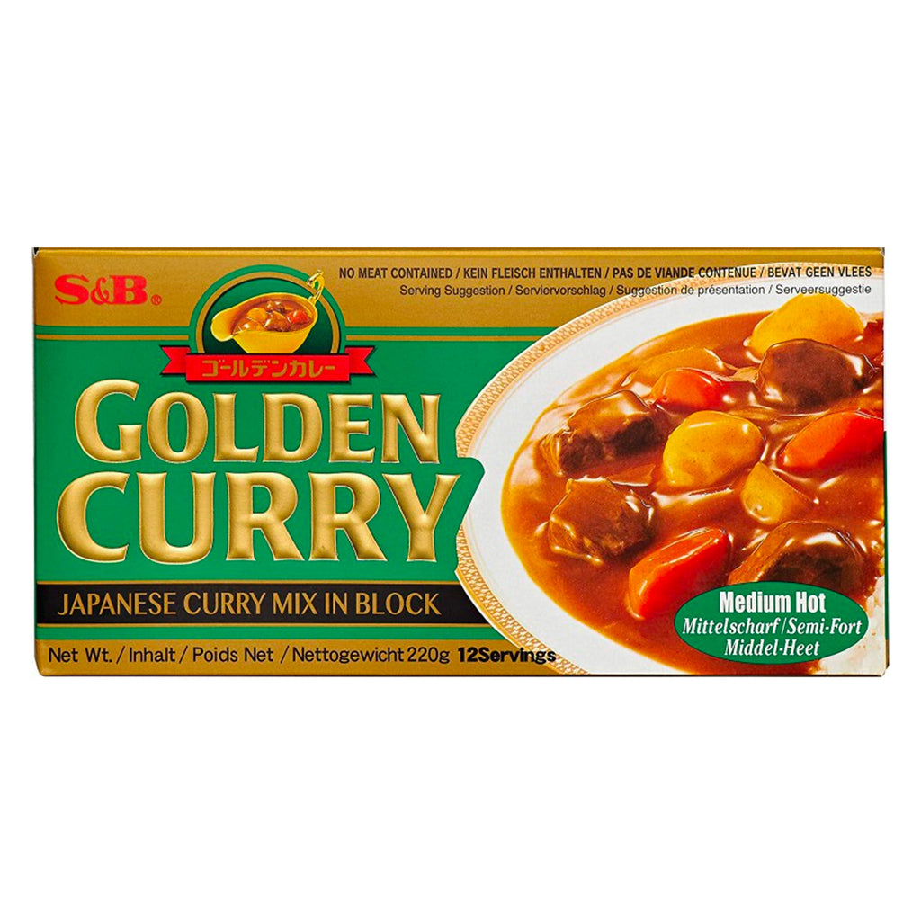 Golden Curry en Cube Moins Épicé Med.Hot 220G [S&B]– ACEMARTmall PARIS