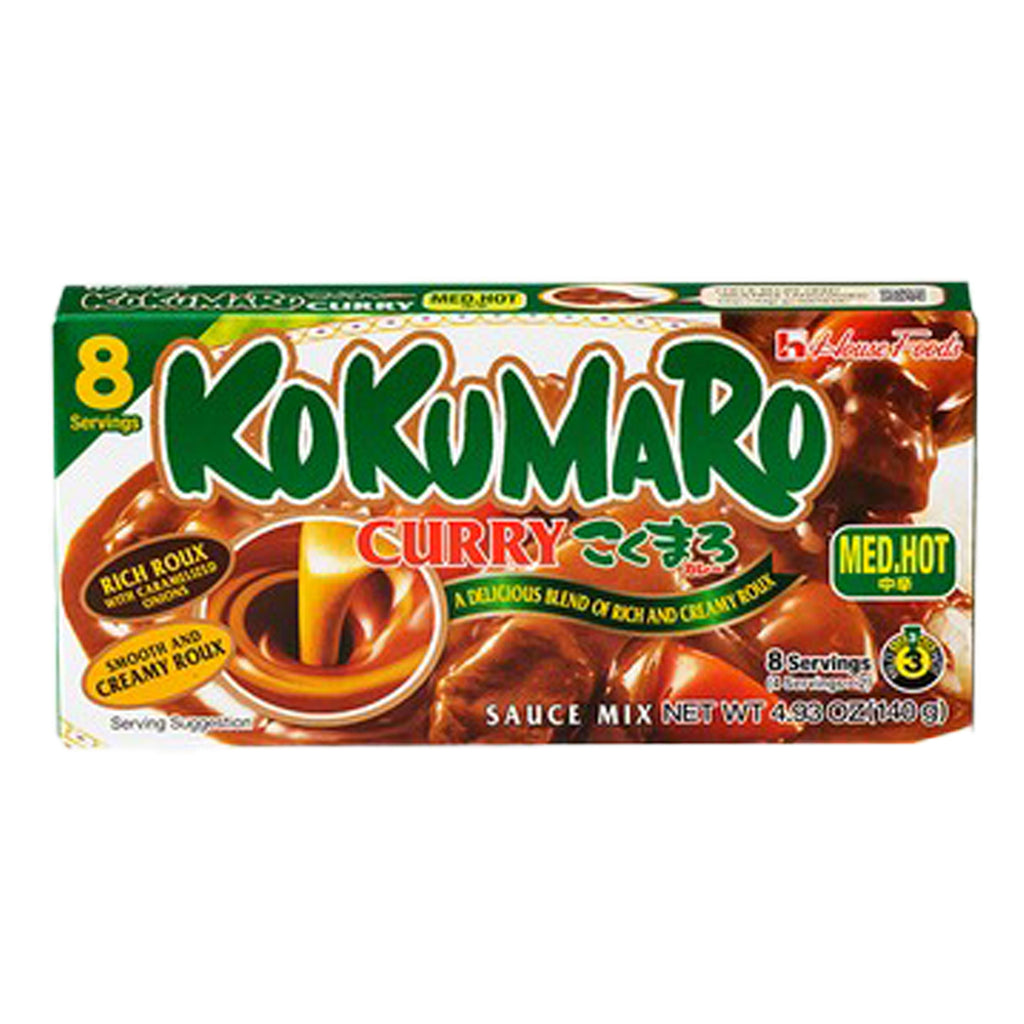 Kokumaro Curry en Cube Moins Épicé Med.Hot 140G [House Foods ...